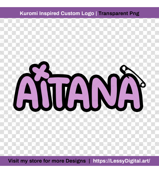 Kuromi inspired custom logo