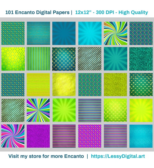 Encanto | Digital papers and clipart pngs
