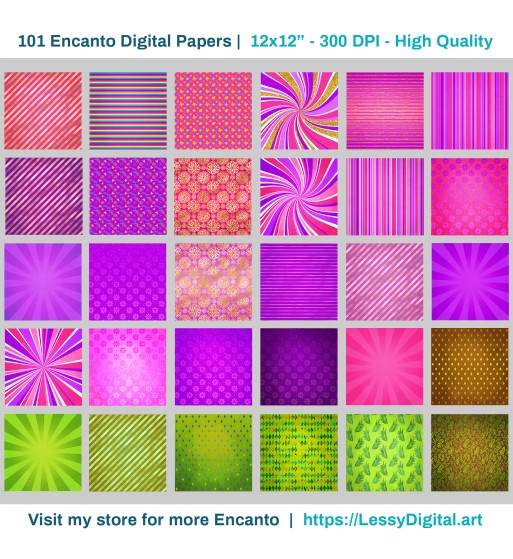 Encanto | Digital papers and clipart pngs