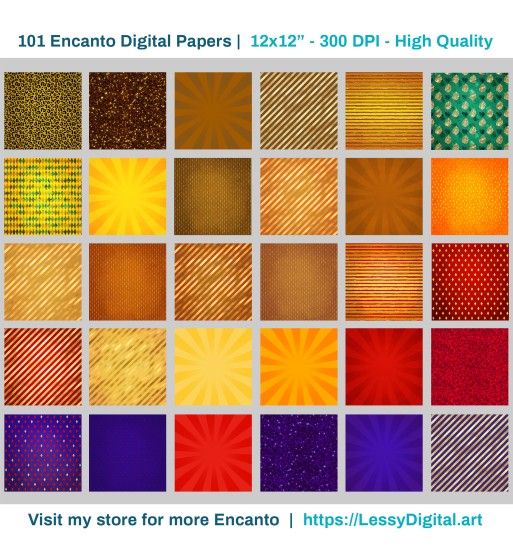 Encanto | Digital papers and clipart pngs