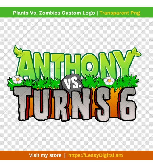 Plants vs. zombies | Custom logo personalizado