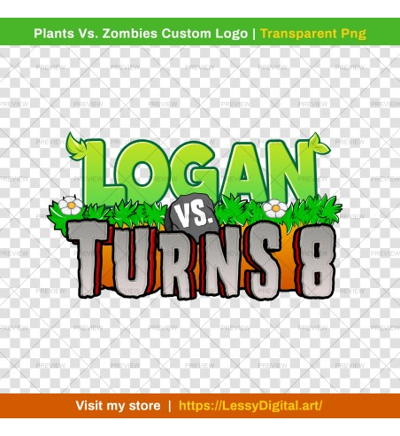Plants vs. zombies | Custom logo personalizado